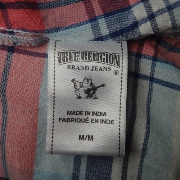 True Religion | Tops | True Religion Womens Plaid Long Sleeve Shirt Med ...